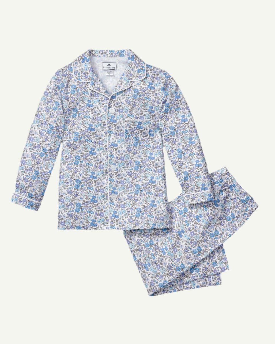 Petite Plume Kids Pajama Set - Fleur D'Azur | Premium Sleepwear ...