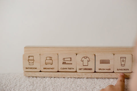 Premium Wooden Magnetic Daily Routine Board for Kids | More ...