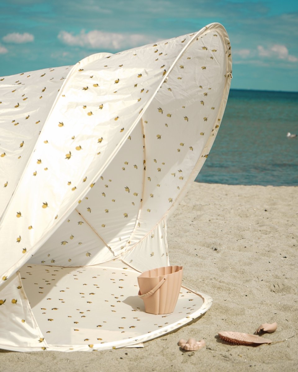 Pop-Up Beach Tent - Lemon Print Sun Shelter – Playroom Collective